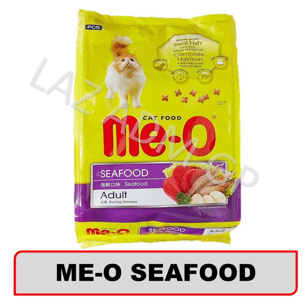 Jual Makanan Kucing Dewasa Me-O Rasa Seafood kemasan 450 gR freshpack ...