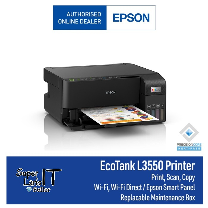 Jual Epson Printer EcoTank L3550 A4 Print Scan Copy WiFi PrecisionCore ...