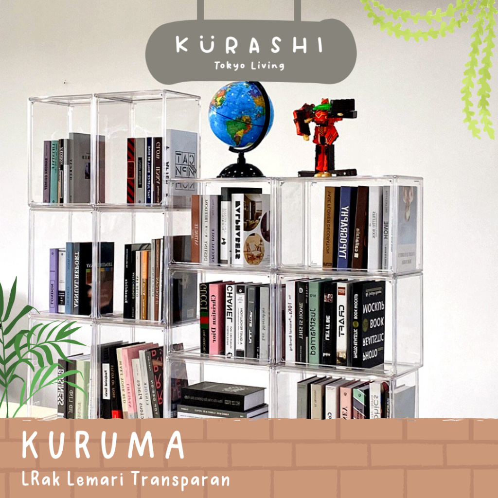 Jual 【KURASHI】KURUMA Organiser Multifungsi Transparan Organizer Majalah ...