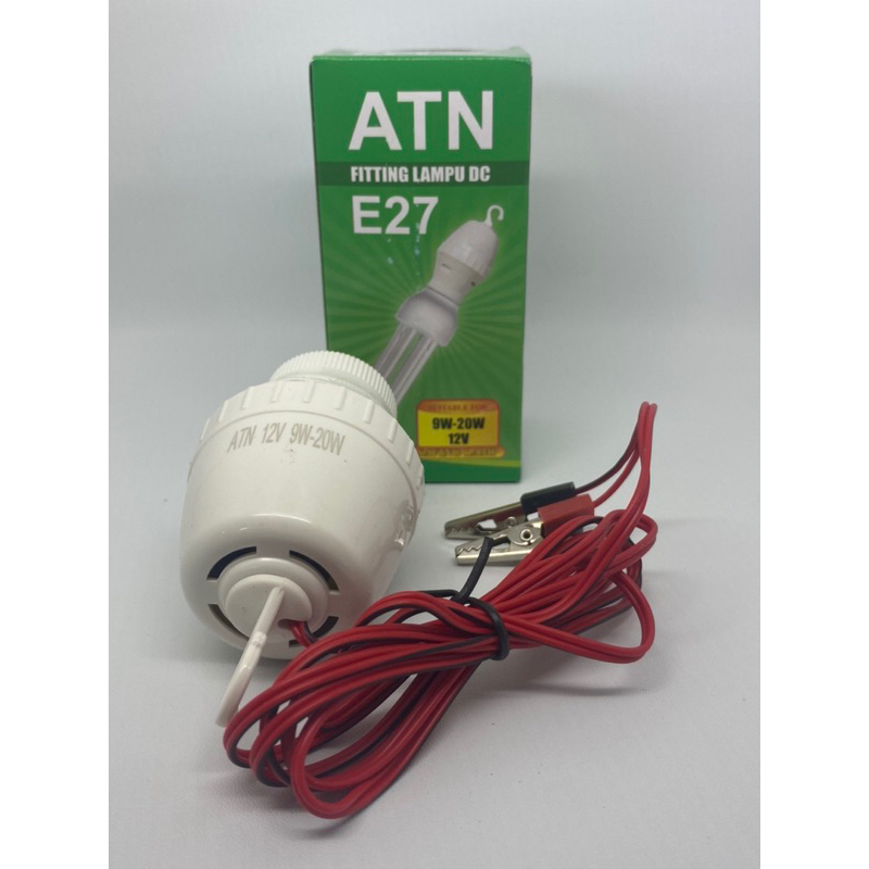 Jual FITTING LAMPU DC / FITTING INVERTER 12V ATN | DC ke AC LAMPU DC E27 | Shopee Indonesia
