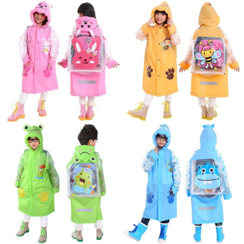 Jual JAS HUJAN ANAK KARAKTER TERUSAN LUCU BACKPACK / RAIN COAT / MANTEL ...