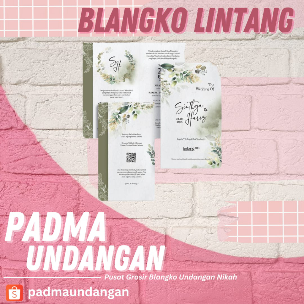 Jual Blangko Undangan Lintang 103 | Pusat Grosir Blangko | Padma Undangan | Shopee Indonesia