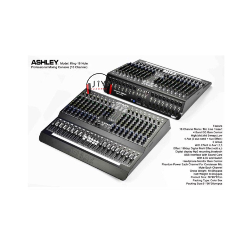 Jual Audio Mixer Ashley 16 Channel King-16 Note King 16Note King 16 ...