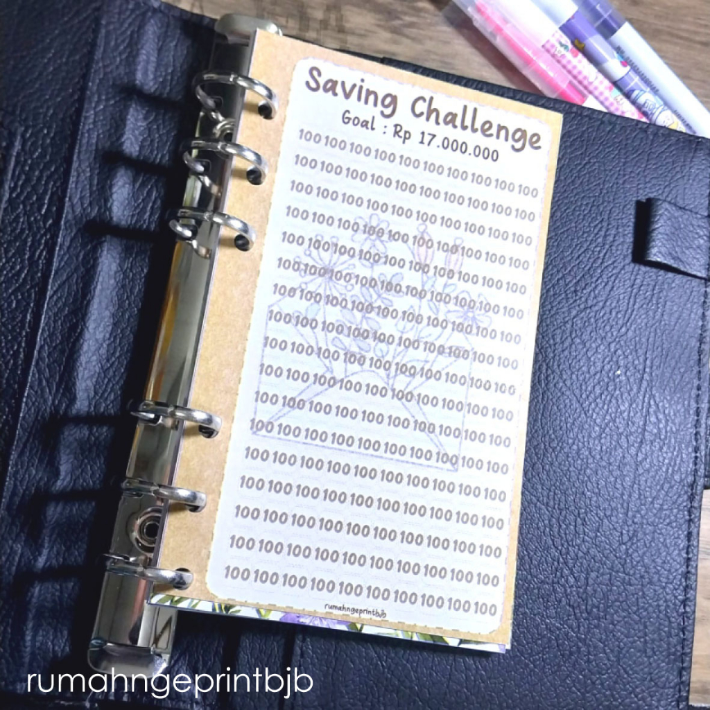 Jual SAVING CHALLENGE - ISI BINDER A6 6 LUBANG Tantangan Menabung nominal besar | Shopee Indonesia