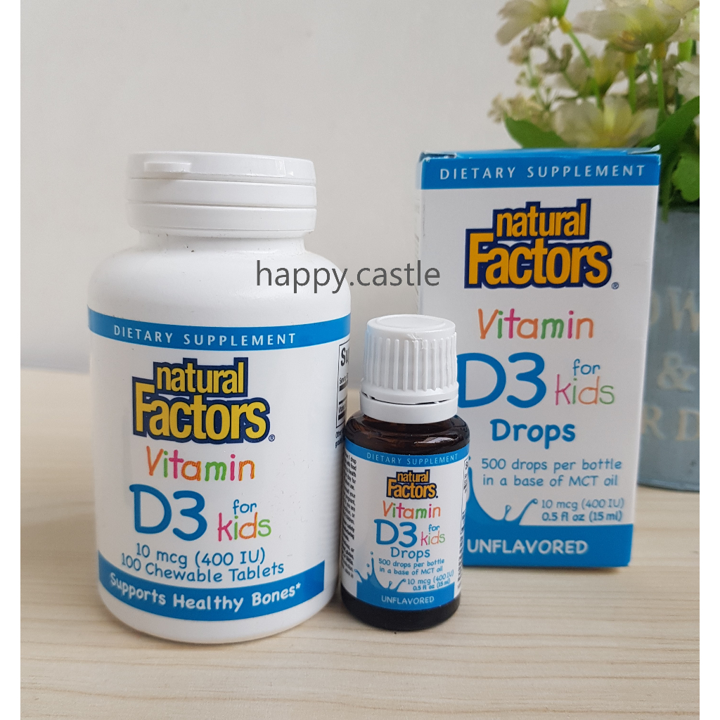 Jual Natural Factors Vitamin D3 For Kids 400 IU vitamin d3 anak Vitamin ...