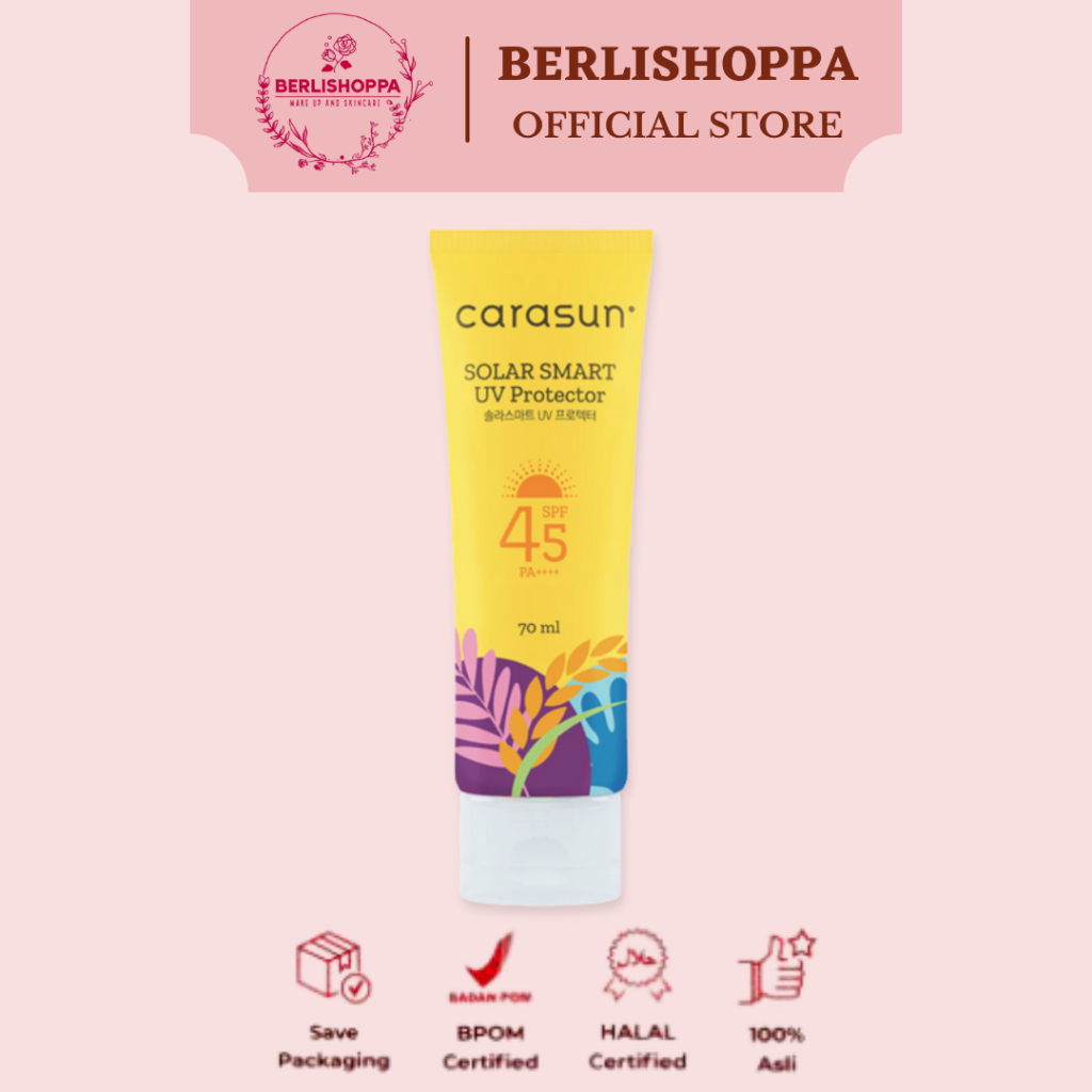 Jual CARASUN Solar Smart UV Protector Sunscreen SPF 45 PA++++ Big Size 70ml | Shopee Indonesia