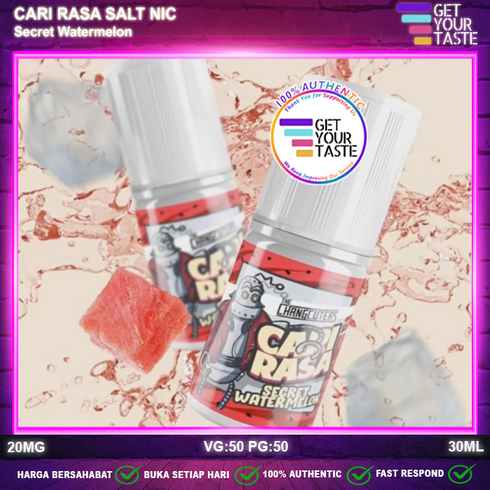 Jual Liquid Cari Rasa Watermelon Secret Salt Nic 30ML by The Cangcuters ...