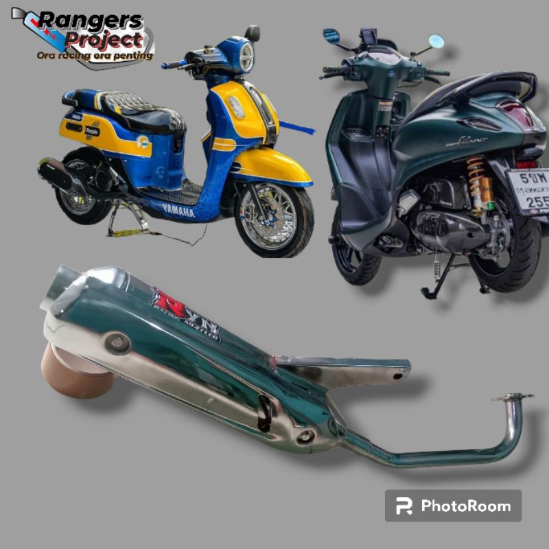 Jual knalpot standar racing fazzio filano full crom | Shopee Indonesia