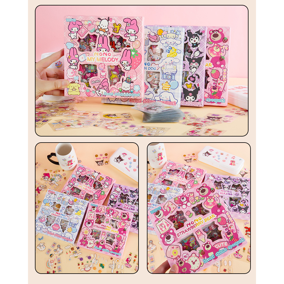 Jual STIKER DIARY ISI 100 CINNAMOROLL KUROMI POMPOMPURIN LOTSO UNTUK ...