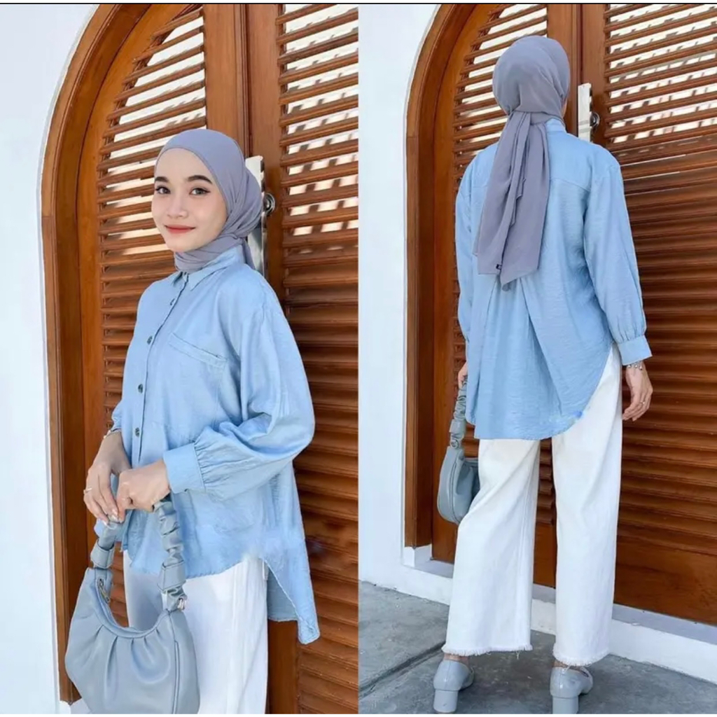 Jual FALILA TOP KEMEJA WANITA BAJU ATASAN WANITA | Shopee Indonesia
