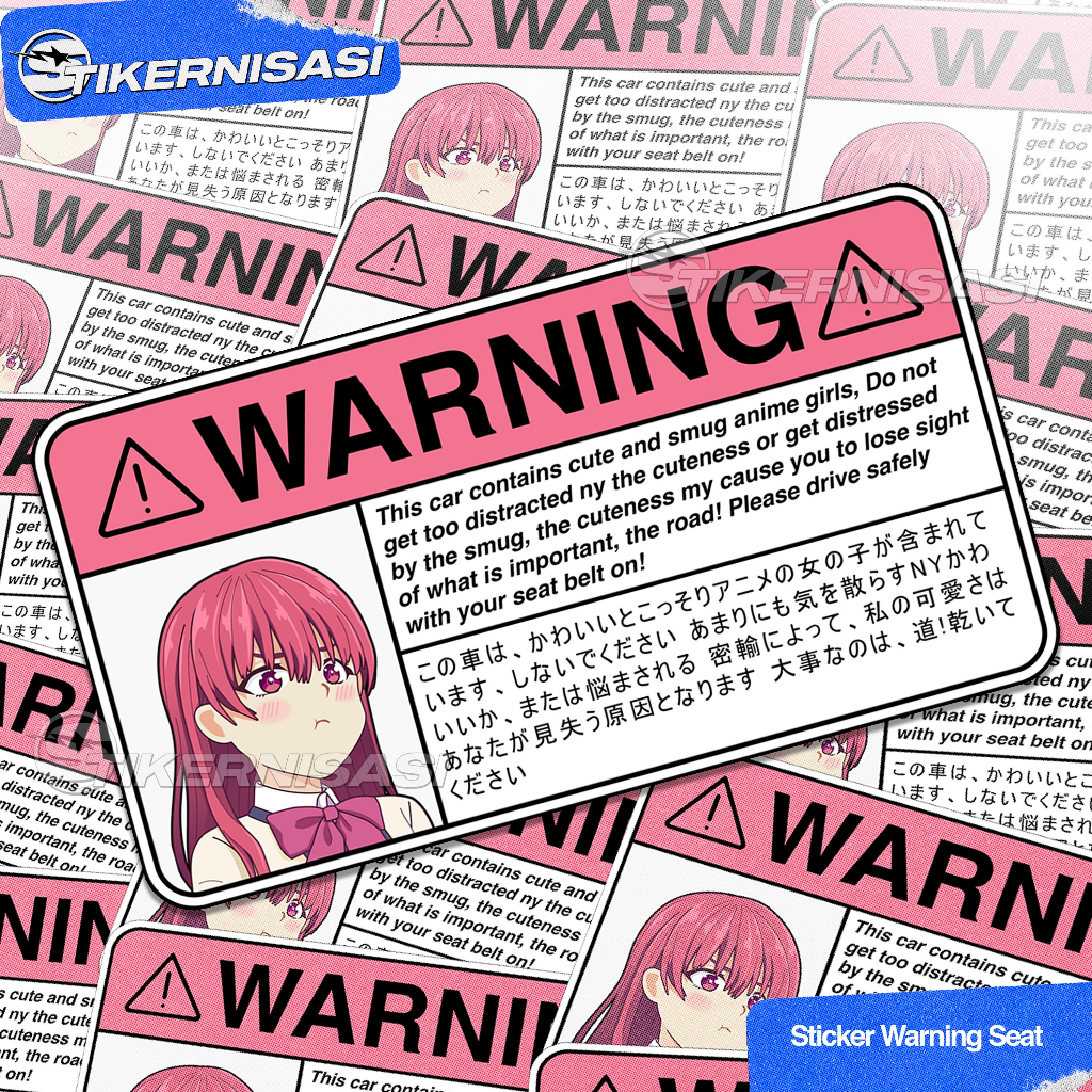 Jual Sticker Slap JDM Warning Anime Saki Saki | Shopee Indonesia