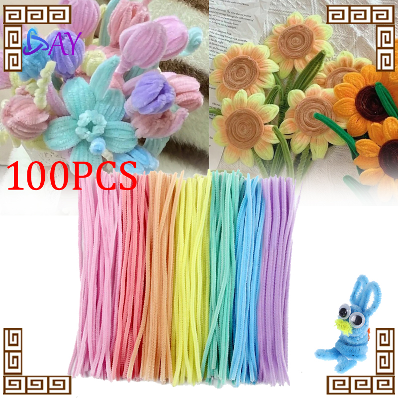 Jual 100pcs Kawat Bulu Mercy/Pipe Cleaner/Fluffy Soft/ Kawat Bulu/Warna ...