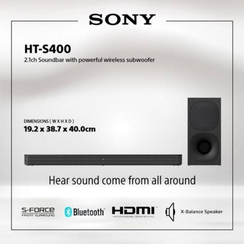 Jual SPEAKER SOUND SYSTEM SONY HT S HTS 400 S400 HTS400 SOUNDBAR ...