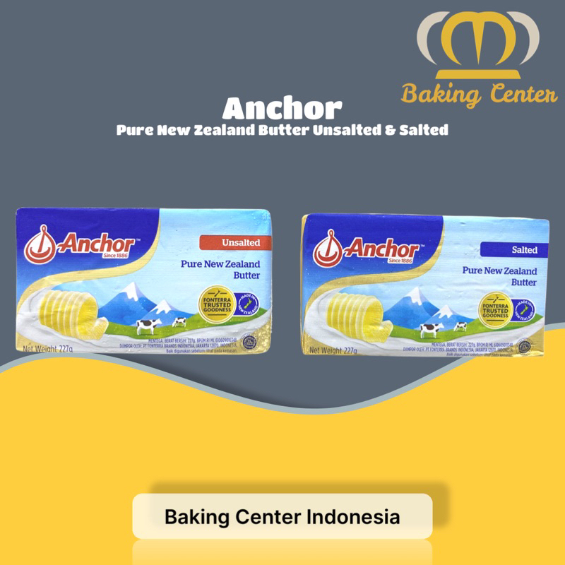 Jual Anchor Pure New Zealand Butter Salted dan Unsalted - Butter Anchor ...