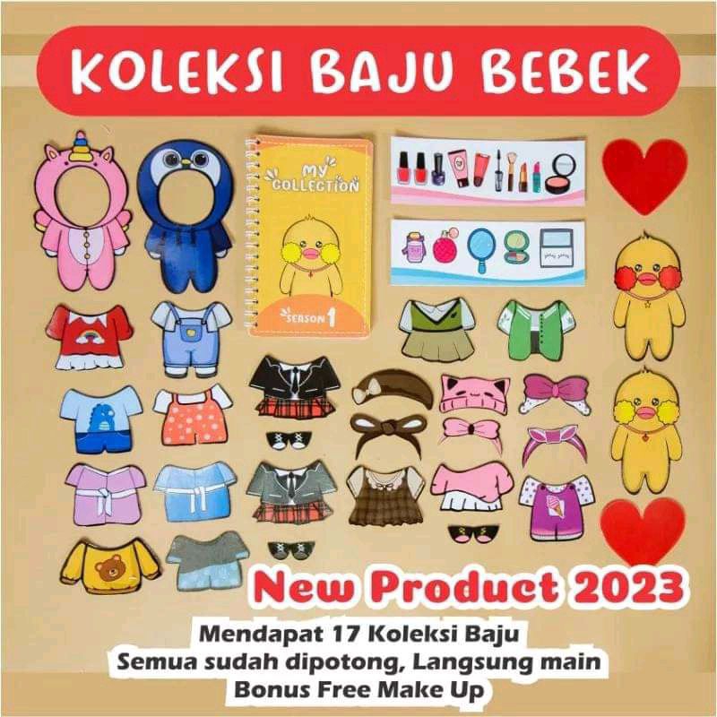 Jual Koleksi Baju Paperduck Lengkap Paperdoll Bebek Kertas Mainan ...