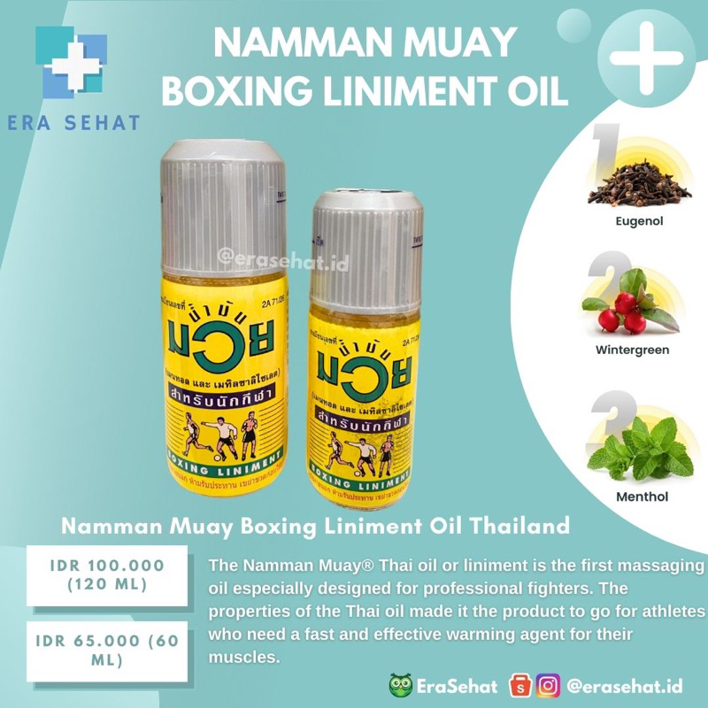 Jual Namman Muay Boxing Liniment Oil Thailand | Shopee Indonesia