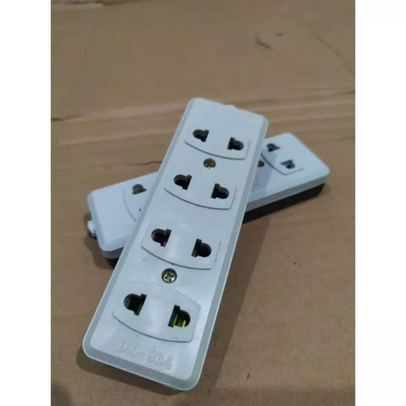 Jual Terminal Stop Kontak Colokan Listrik 4 Lubang Gepeng DEXTA DX 934 ...