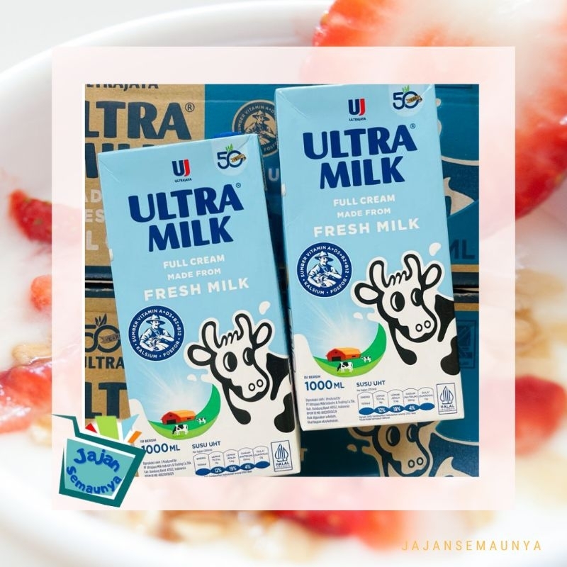 Jual Ultra milk uht full cream 1 liter | Shopee Indonesia