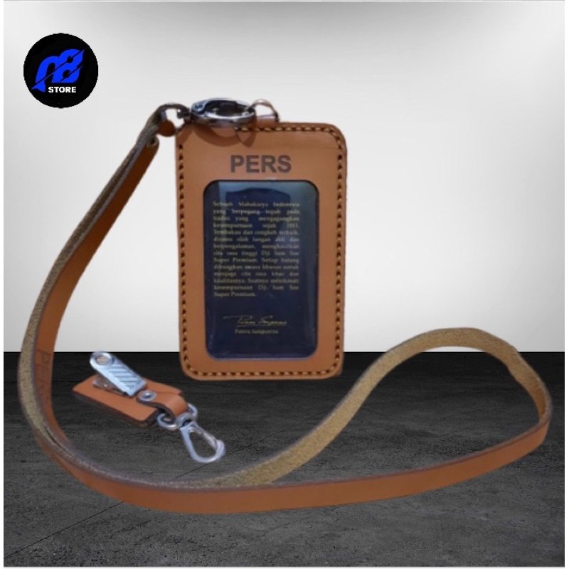 Jual TEMPAT ID CARD KULIT ASLI PERS ID CARD KALUNG PERS KULIT ASLI ...