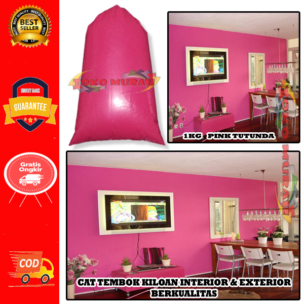 Jual Cat Tembok Kiloan 1 Kg Warna Pink Tua | Shopee Indonesia