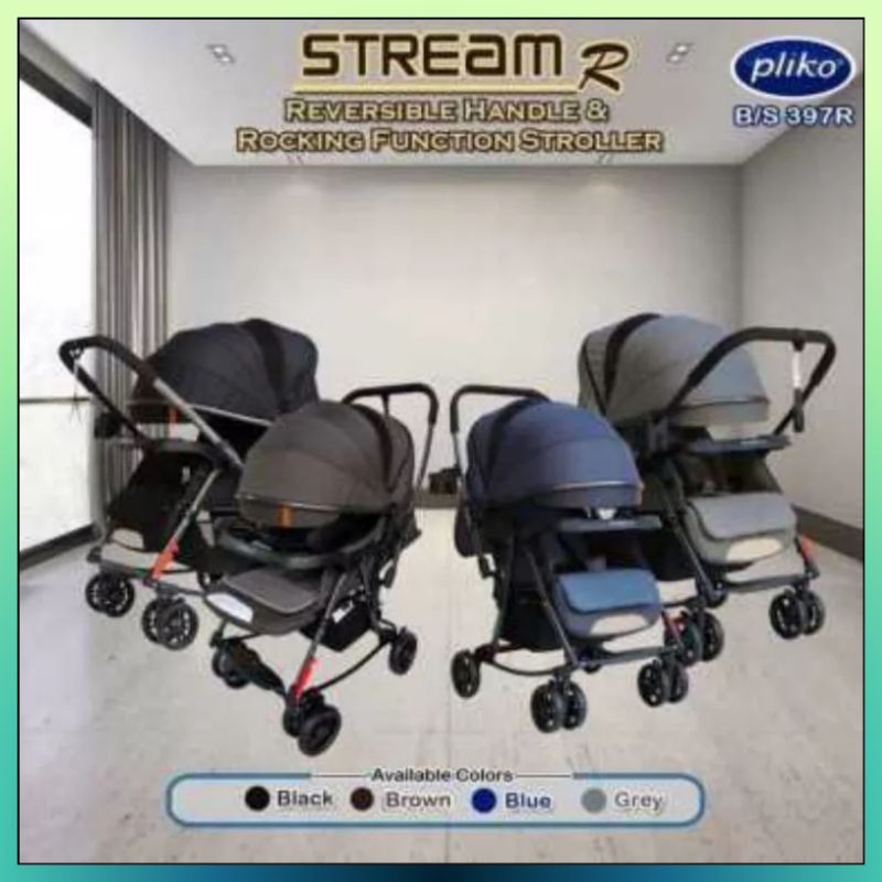 Jual Stroller Pliko Stream 387 & Stream R 397R / Stroller Bayi Pliko ...