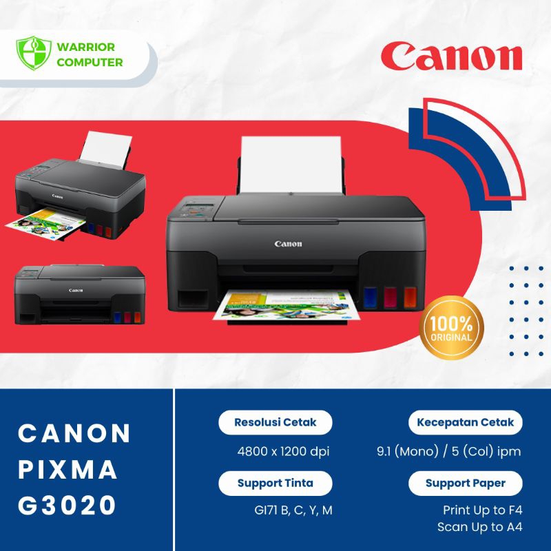 Jual PRINTER CANON PIXMA G3020 || CANON PIXMA || PRINTER CANON | Shopee ...
