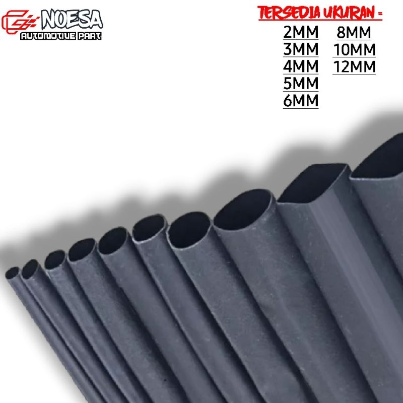 Jual selongsong bakar / selang bakar heat shrink tube meteran murah ...