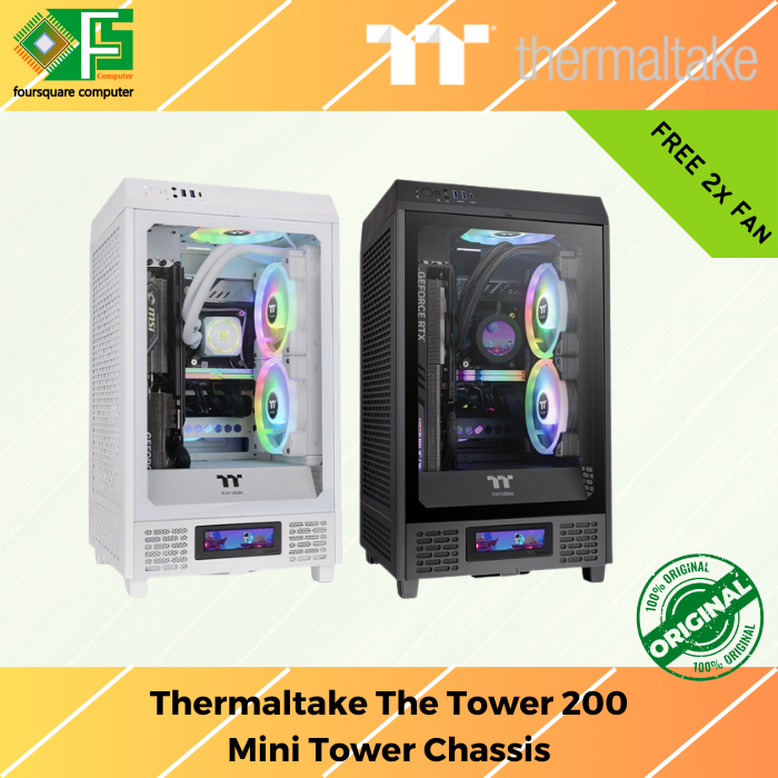 Jual Thermaltake The Tower 200 Mini Chassis White Black | PC Casing ...