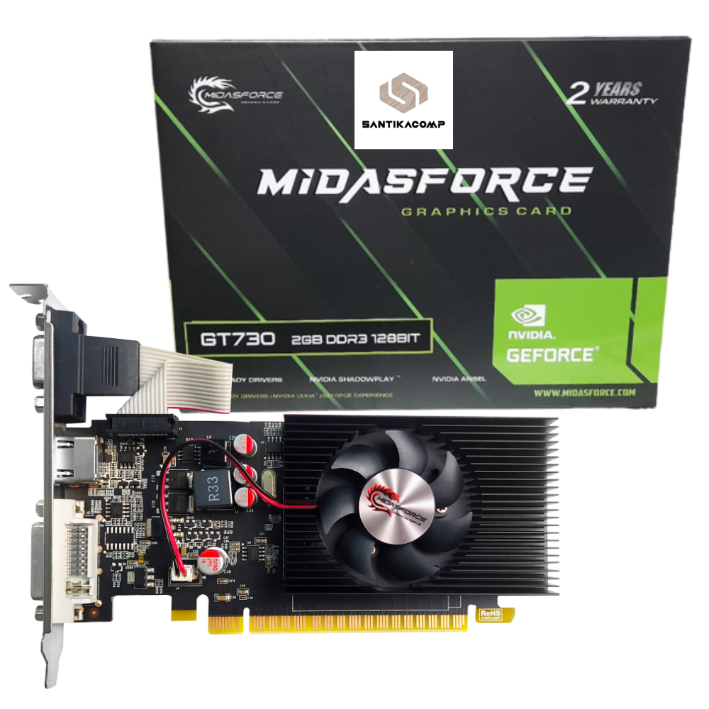 Jual Vga Nvidia GT730 2GB DDR3 128 Bit LP Midasforce - Vga Card ...