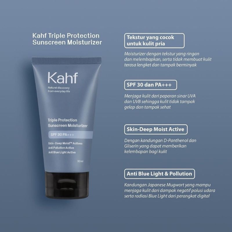 Jual KAHF FACEWASH FACE SCRUB 100ml dan Sunscreen spf 30 30ml | Shopee ...