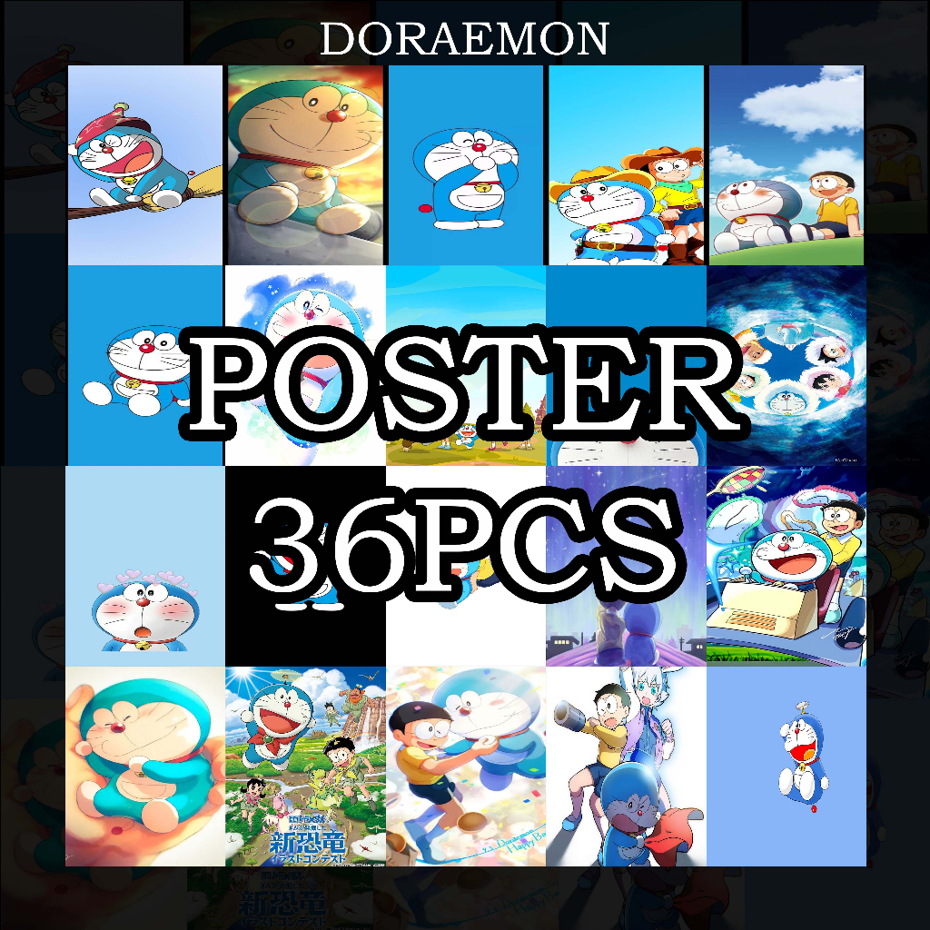 Jual [COD] 1 Set 36Pcs Poster Doraemon Hiasan Dinding Ruang Tamu ...