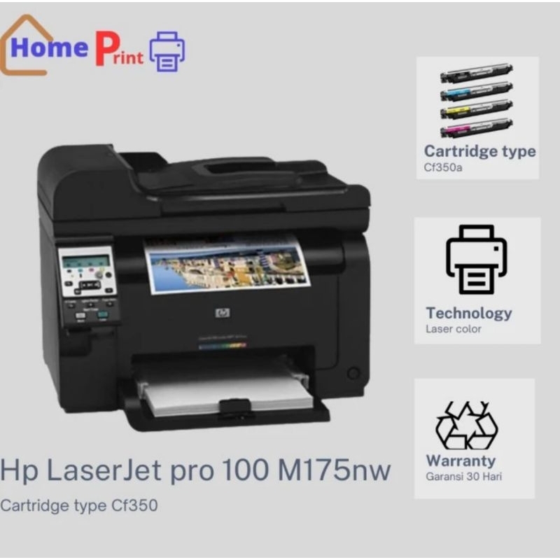 Jual Printer hp LaserJet pro 100 m175 printer warna potocopy f4 ...