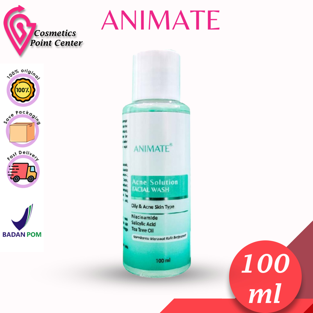 Jual Animate Acne Solution Facial Wash 100 ml Original Perawatan ...