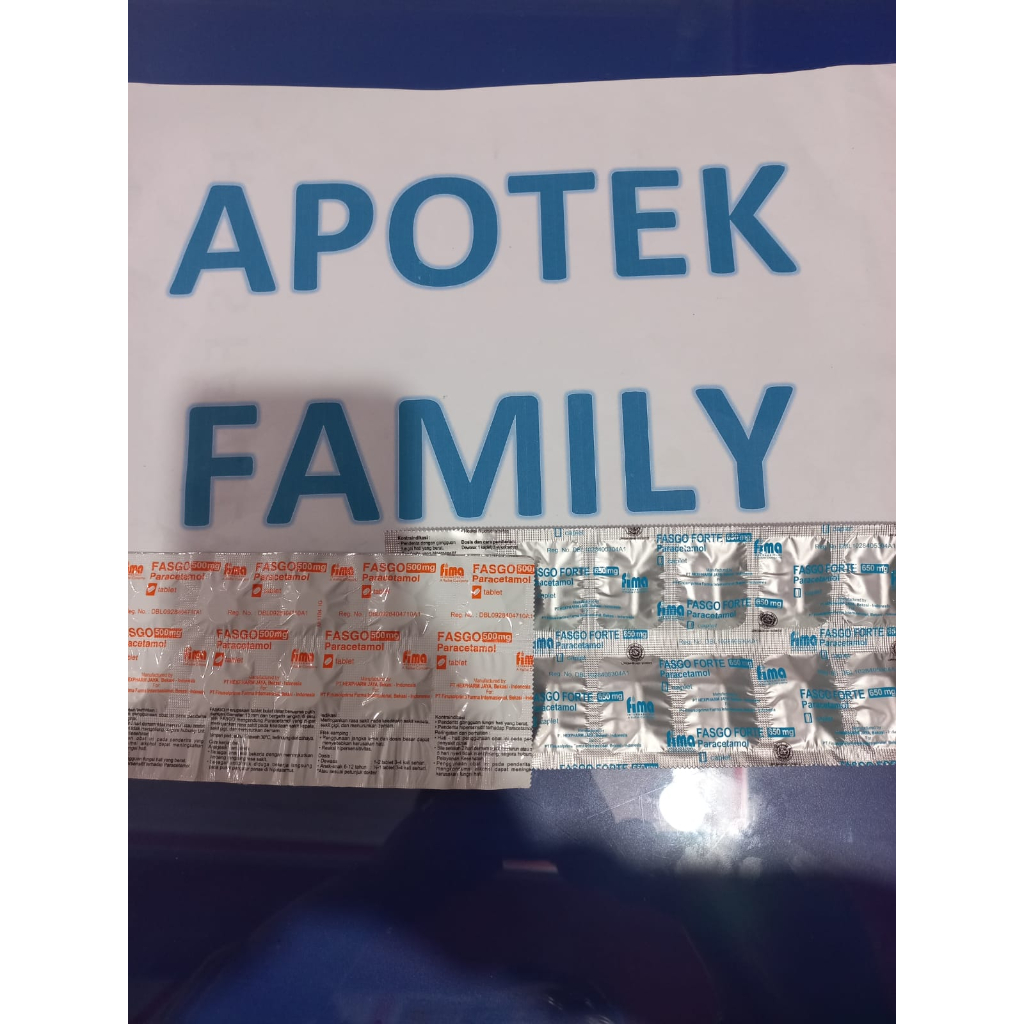 Jual FASGO 500 mg FORTE 650 mg Paracetamol Fima | Shopee Indonesia