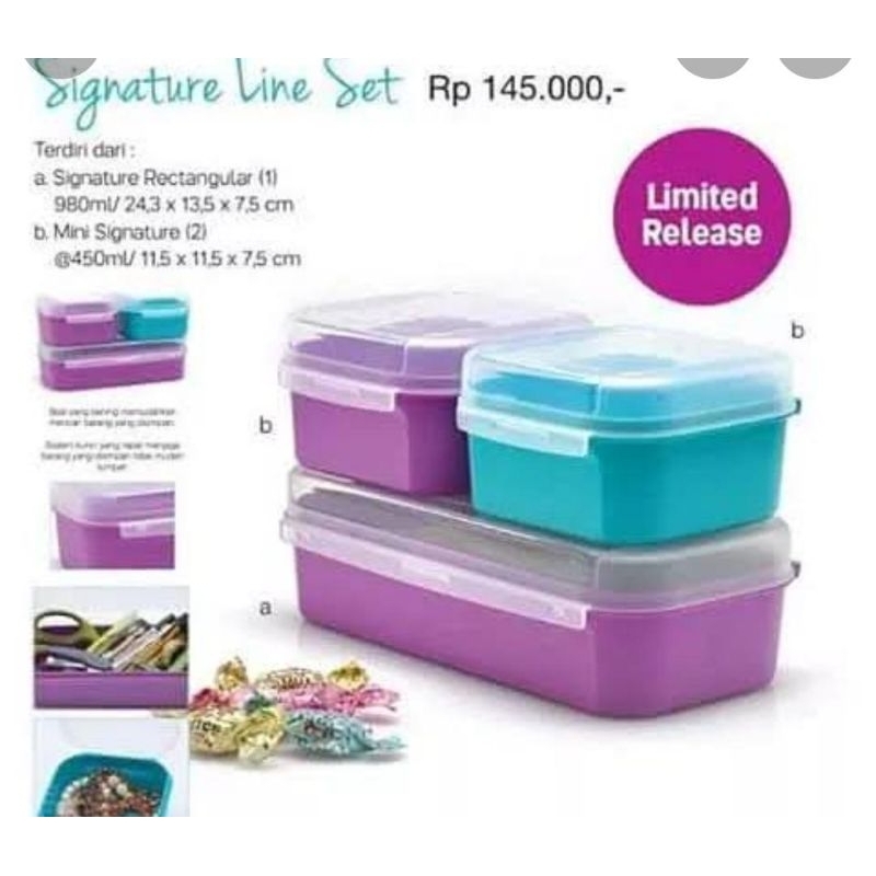 Jual Tupperware Signature Rectangular per pcs | Shopee Indonesia