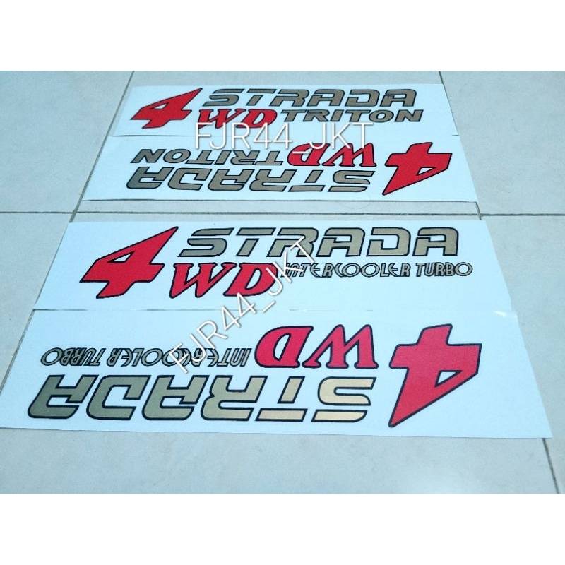 Jual Sticker stiker mitsubishi strada 4wd triton intercooler turbo ...
