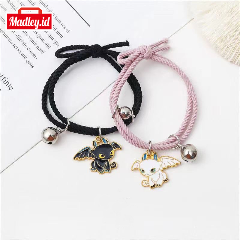 Jual MAdley Gelang Pasangan 2Pcs Magnet Pasangan Lucu Lonceng Karakter ...