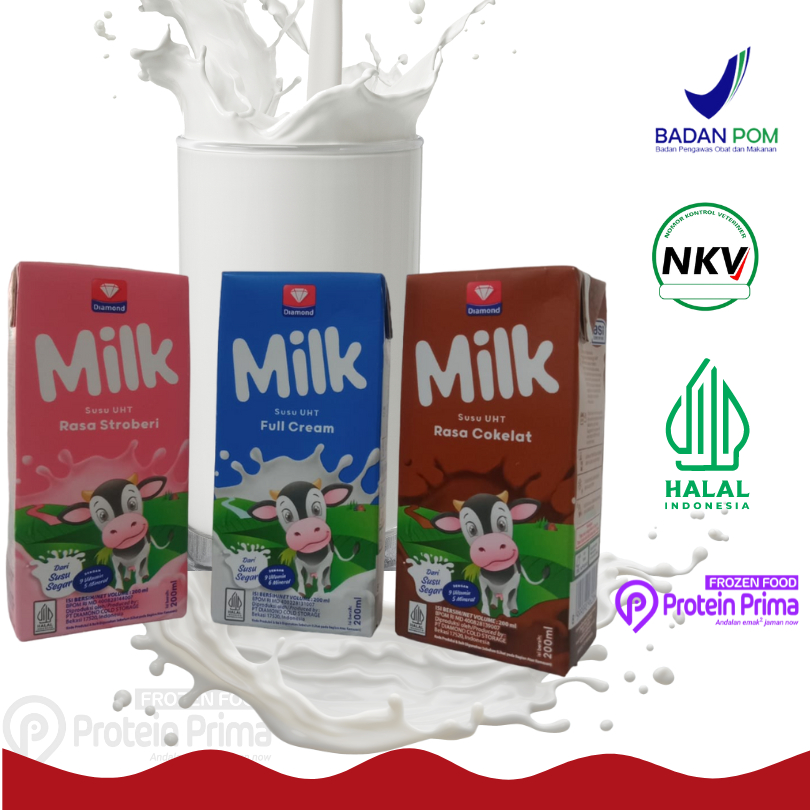 Jual Susu UHT DIAMOND Full Cream Susu UHT Chocolate Susu UHT Strawberry Susu UHT Diamond Milk 1 ...