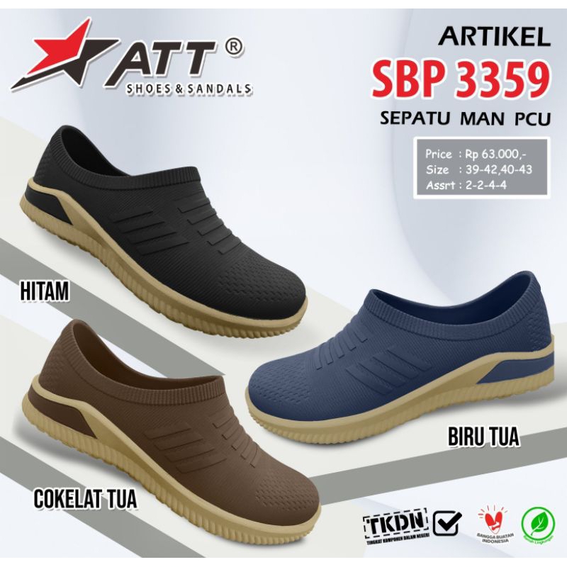 Jual Sepatu Karet Pria SlipOn Att SBP 3359 | Shopee Indonesia