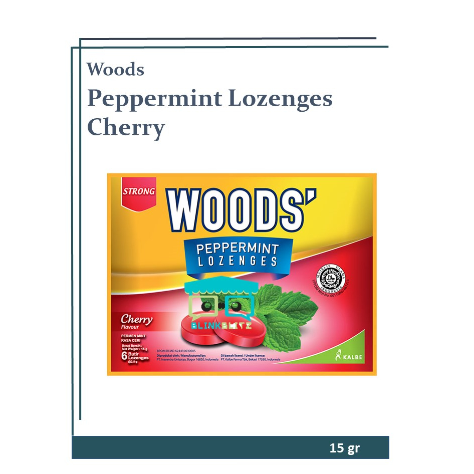 Jual Woods' Peppermint Permen Isi 6 Rasa Cherry Original Ceri 15 gr ...