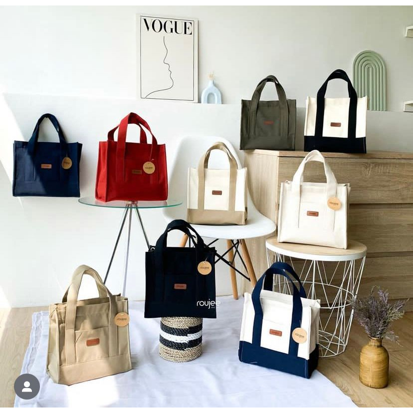 Jual ROUJEE BAG DAISY MINI TAS KANVAS BAG CUSTOM HANDBAG TAS SELEMPANG ...