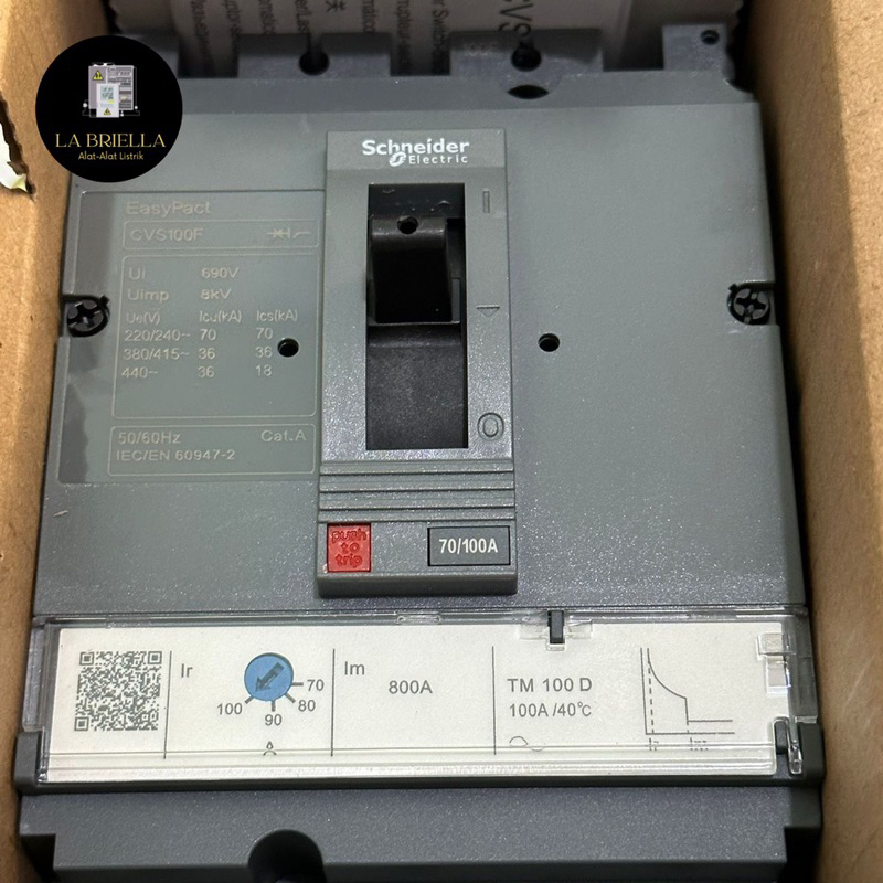 Jual MCCB Schneider CVS160F 3p 125a 36ka Easypact CVS160 TM125D ...