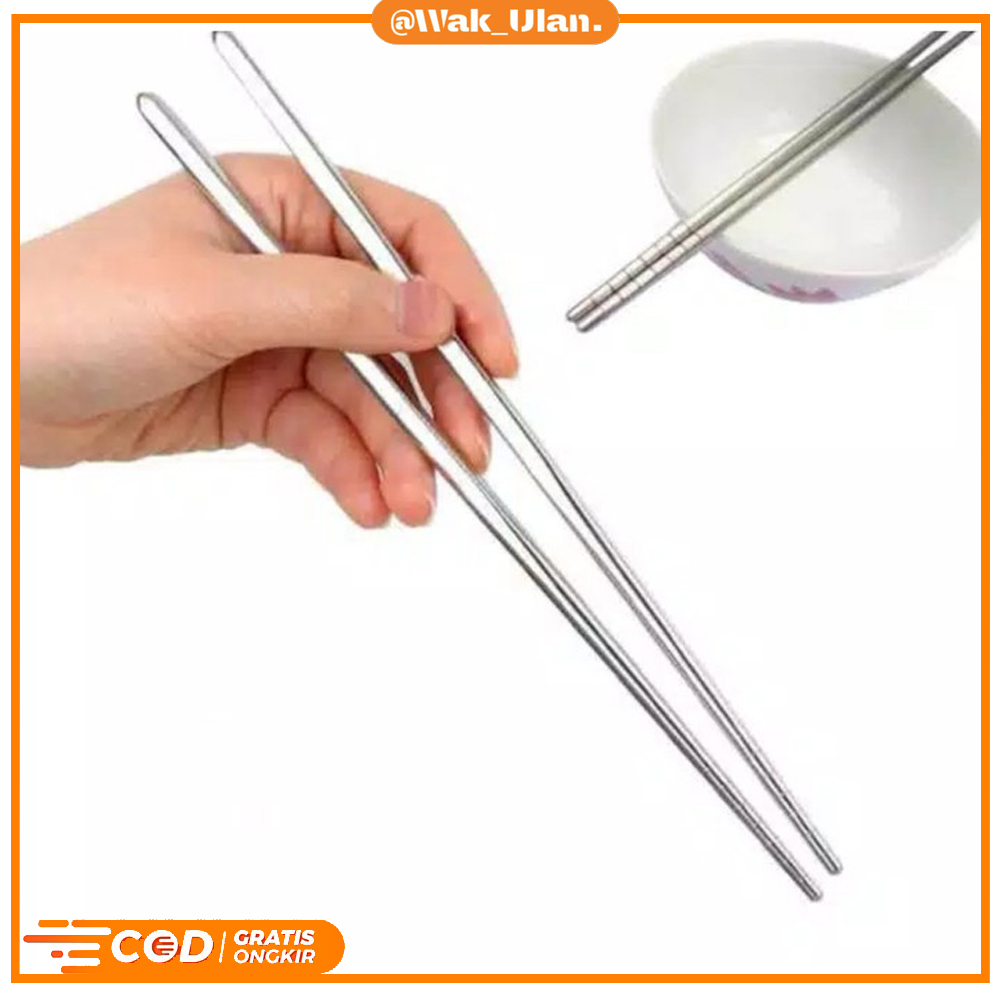 Jual Sumpit Stainless Steel Sepasang Sumpit Stainless Tahan Karat ...