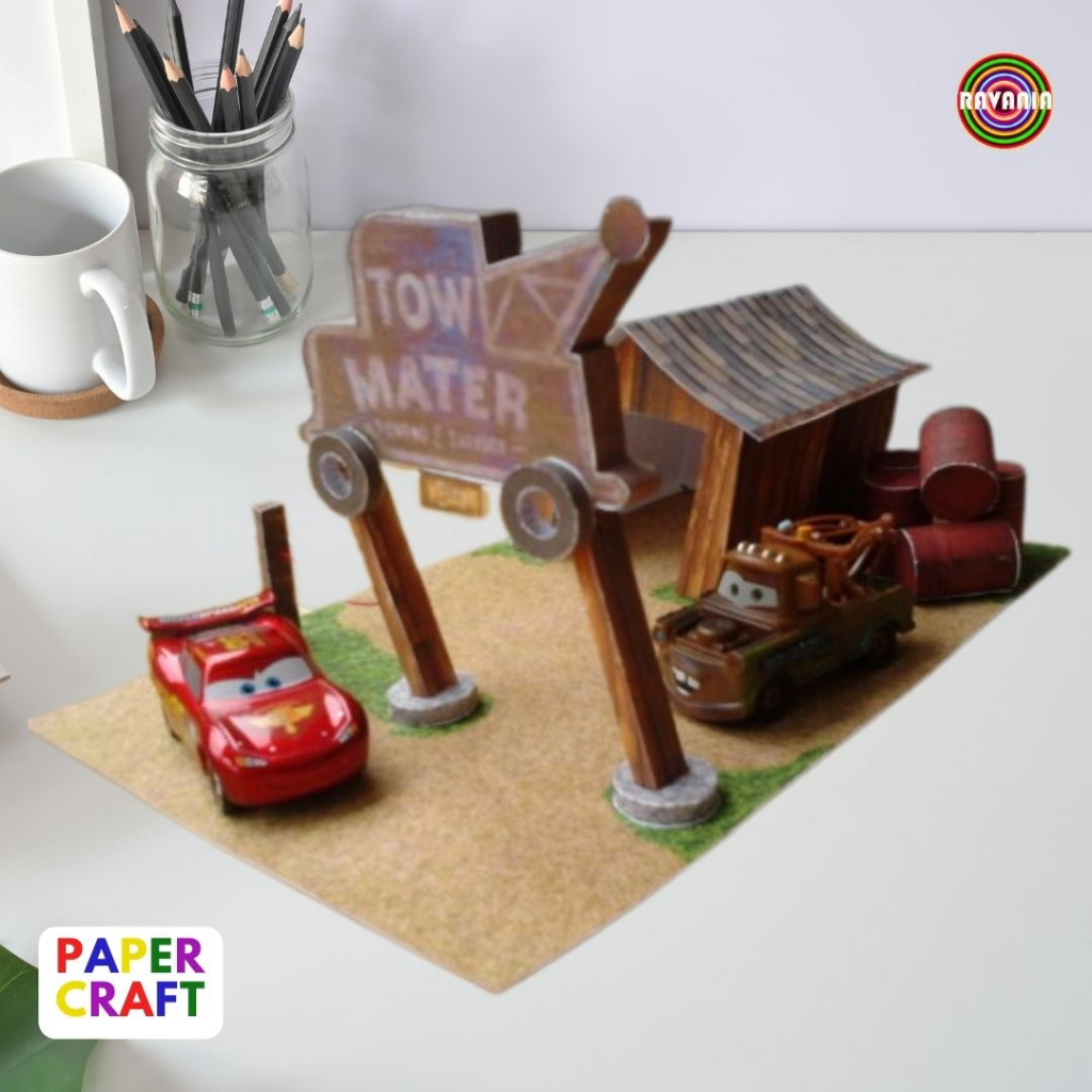 Jual (DIY) Diorama Tow Mater Garage / Garasi Tow Mater (Cars movie ...