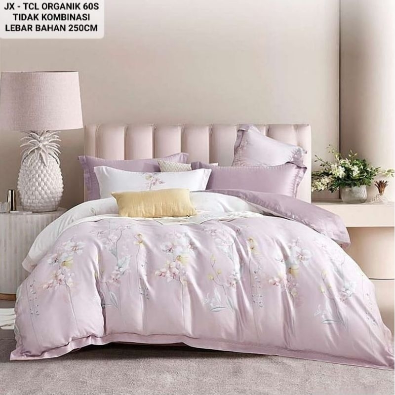 Jual BEDCOVER SUTRA ORGANIC 60S MOTIF BUNGA MINIMALIS BED COVER SUTRA ...