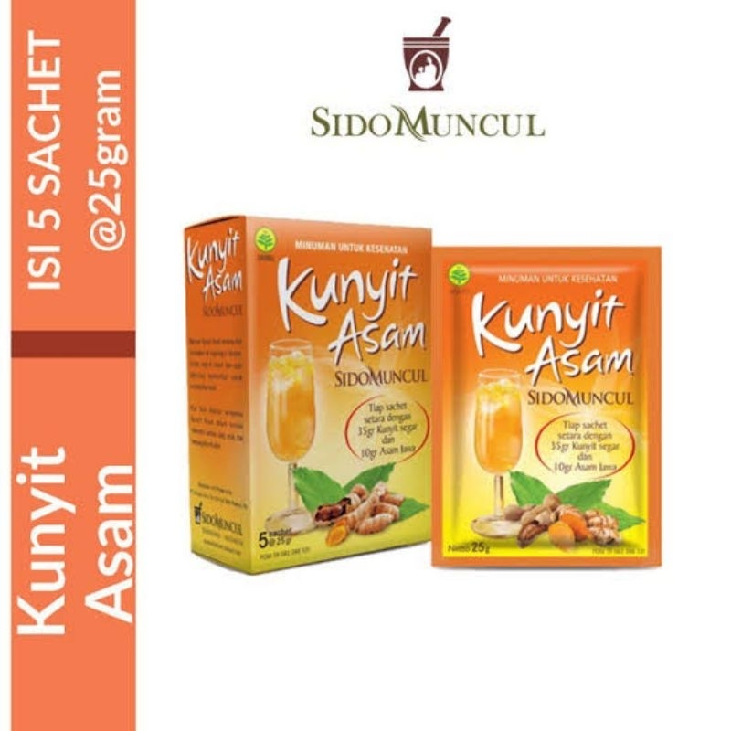 Jual Sidomuncul Kunyit Asam Sirih Sachet Box - Sido Muncul Sari Kunyit ...