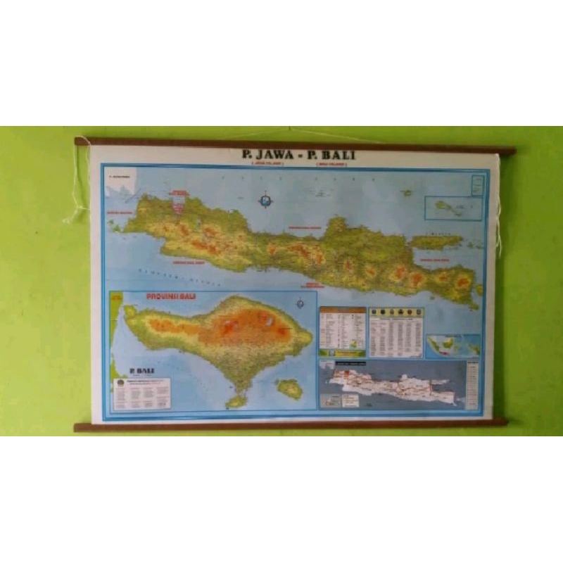Jual Peta Bingkai Pulau Jawa Bali Ukuran Besar | Shopee Indonesia