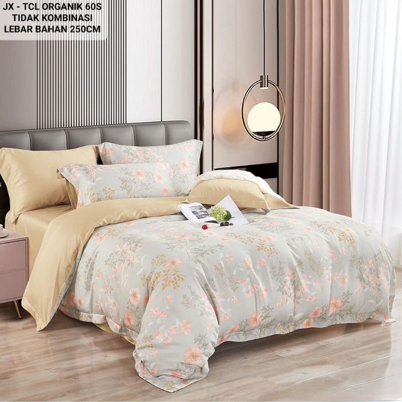 Jual BEDCOVER SUTRA ORGANIC 60S MOTIF BUNGA MINIMALIS BED COVER SUTRA ...