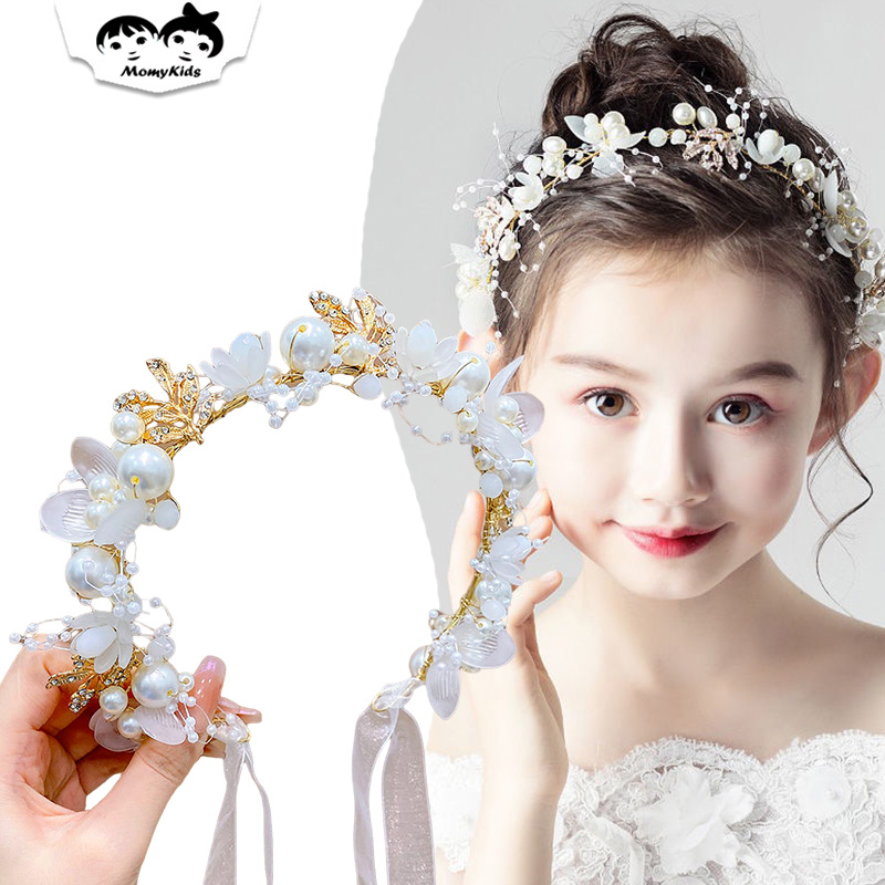 Jual COD Bando Mahkota Anak Bunga Mutiara Bondu Korea Crown Cantik ...
