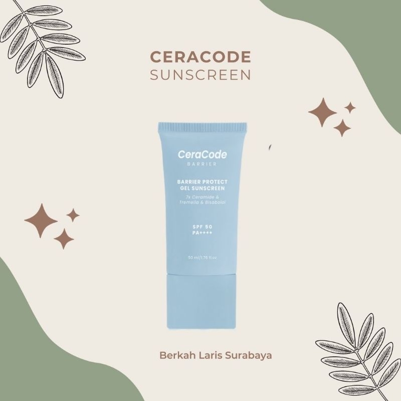 Jual CERACODE BARRIER PROTECT GEL SUNSCREEN SPF 50 PA++++ 50ml | Shopee Indonesia